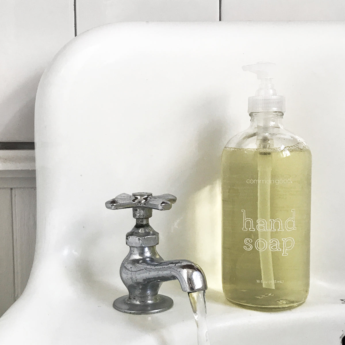 Hand Soap Empty Glass Refillabe Bottle, 16oz– Common Good