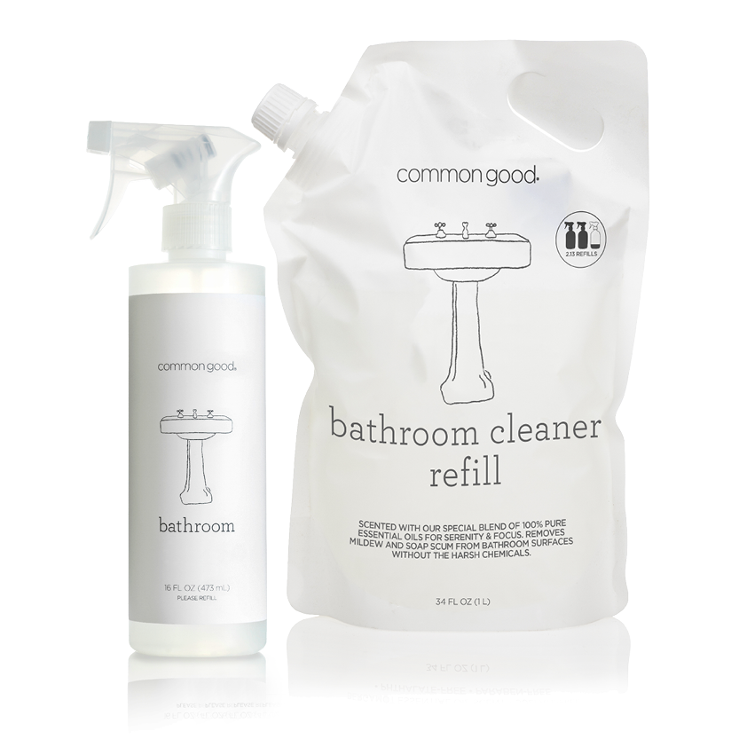 Bathroom Cleaner Refill Pouch, 34 Fl Oz– Common Good
